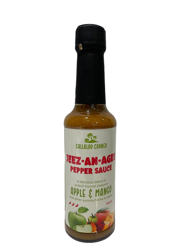 Callaloo Corner Jeez-an-ages (Apple & Mango) Pepper Sauce - Product ...